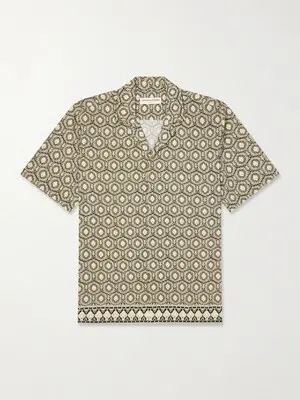 Orlebar Brown Maitan Passetto Camp-collar Printed Lyocell Shirt