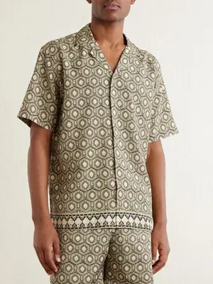 Orlebar Brown Maitan Passetto Camp-collar Printed Lyocell Shirt