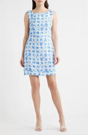 Sam Edelman Tile Floral Print Sheath Dress