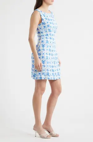 Sam Edelman Tile Floral Print Sheath Dress