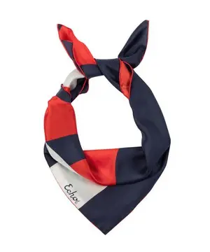 Echo Curves Silk Square Scarf