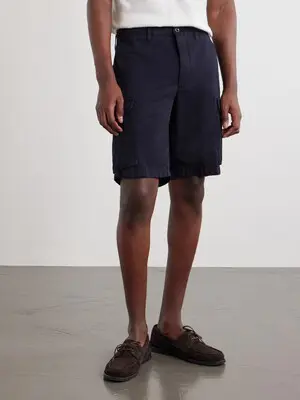 SLOWEAR Incotex Straight-leg Cargo Shorts - Blue