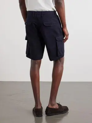 SLOWEAR Incotex Straight-leg Cargo Shorts - Blue