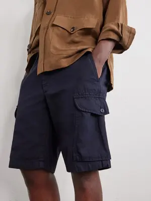 SLOWEAR Incotex Straight-leg Cargo Shorts - Blue
