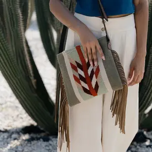 AMASOUK Tierra Verde Fringe Crossbody Bag
