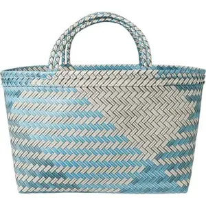 SARAH STEWART Benny Handwoven Tote - Blue Multi