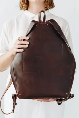 HARPER THE LABEL Folded Backpack - Walnut