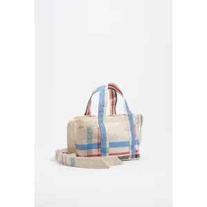 Bimba Y Lola Mini Linen Crossbody Bag - Ecru