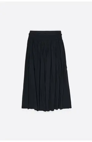 Bimba Y Lola A-line Maxi Slit Cotton Skirt