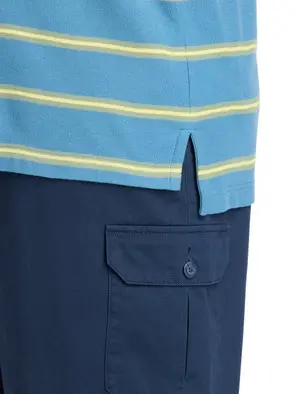 HARBOR BAY BY DXL Big & Tall Multi-stripe Polo Shirt V2