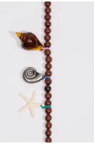 Bimba Y Lola Aged Necklace With Stones And Seashells