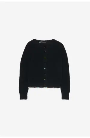 Bimba Y Lola Straight Cardigan With Stone Embellishments