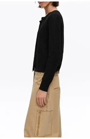 Bimba Y Lola Straight Cardigan With Stone Embellishments