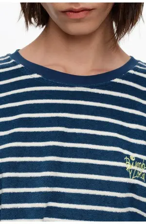 Bimba Y Lola Striped Cotton Blend T-shirt