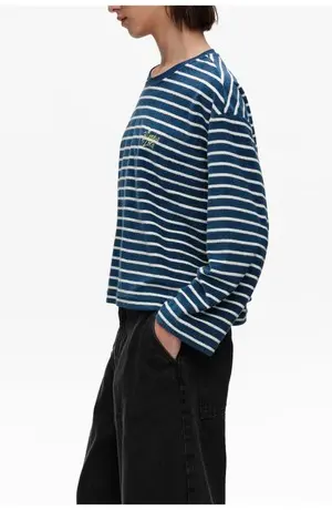 Bimba Y Lola Striped Cotton Blend T-shirt