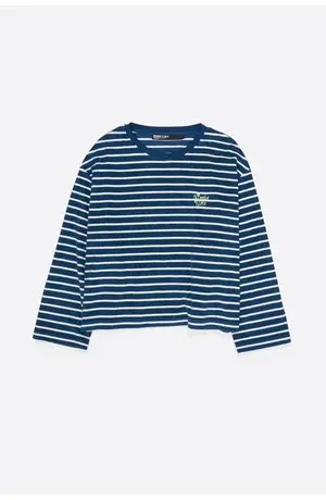 Bimba Y Lola Striped Cotton Blend T-shirt