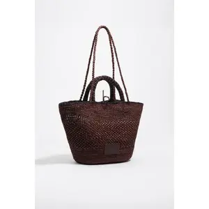 Bimba Y Lola Large Raffia Tote Bag - Nut