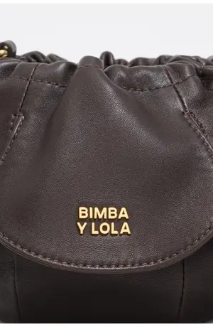 Bimba Y Lola Leather Pétalo Bag - Ebony