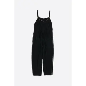 Bimba Y Lola Fluid Jumpsuit With Adjustable Waist And Lace Detailing - Black