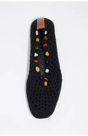Bimba Y Lola Hand-crocheted Ballerina With Stone Embellishments - Black