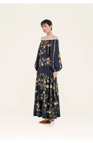 Agua Bendita Senlis Valle Off-shoulder Maxi Dress - Multicolor