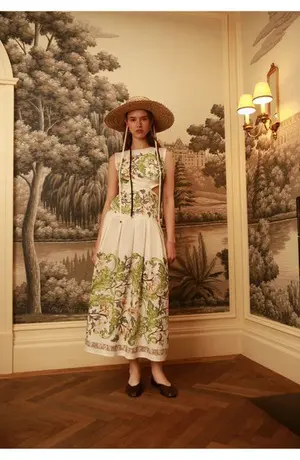 Agua Bendita Otoño Anhelo Midi Dress