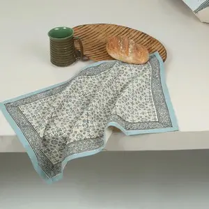 SUSTAINABLE THREADS Lilyhand Block Printed Kitchen Towel