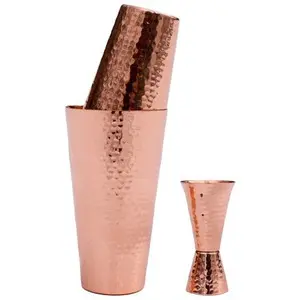 PRINCE OF SCOTS Professional Hamme Solid Cocktail Shaker Set - Copper