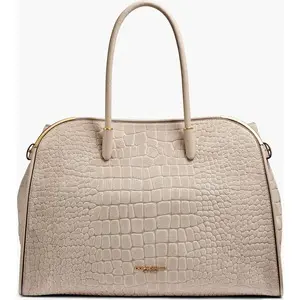 Donna Karan New York Satin Croc-effect Suede Tote