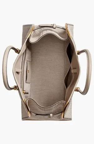 Donna Karan New York Satin Croc-effect Suede Tote