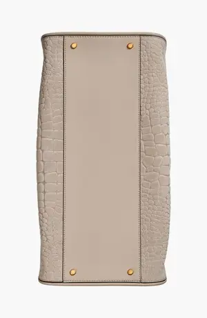 Donna Karan New York Satin Croc-effect Suede Tote