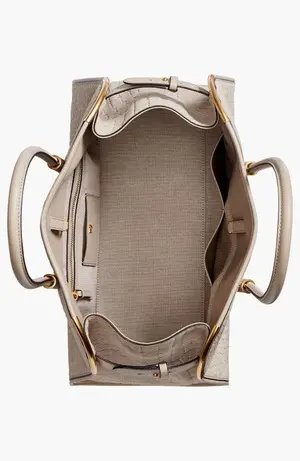 Donna Karan New York Satin Croc-effect Suede Tote