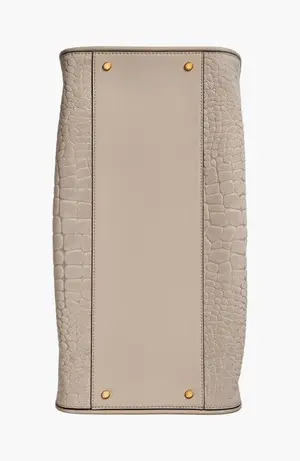 Donna Karan New York Satin Croc-effect Suede Tote