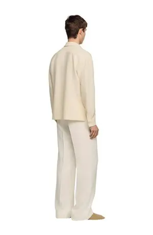Sandro Textured Shark Collar Shirt - Ecru