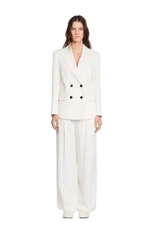 Sandro Striped Double-breasted Tailored Jacket