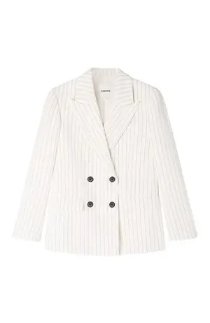 Sandro Striped Double-breasted Tailored Jacket