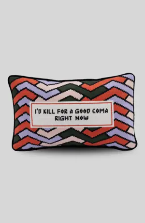 FURBISH Needlepoint Pillow - Good Coma