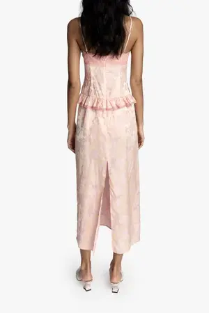Anna Sui Damask Rose Brocade Slip Dress