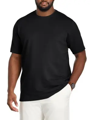 OAK HILL BY DXL Big & Tall Luxury T-shirt Black