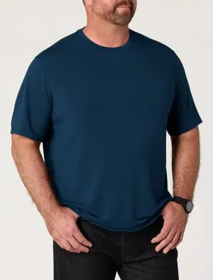 OAK HILL BY DXL Big & Tall Luxury T-shirt - Poseidon