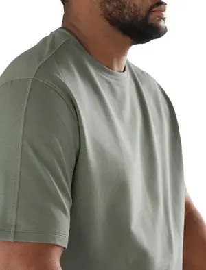 OAK HILL BY DXL Big & Tall Luxury T-shirt - Silver Pine Pd