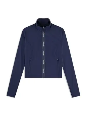 SERGIO TACCHINI Delfina Contour Track Jacket With Aqua Zipper