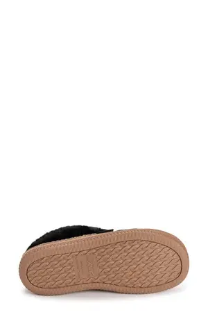 MUK LUKS Charlee Faux Fur Clog Slippers - Black