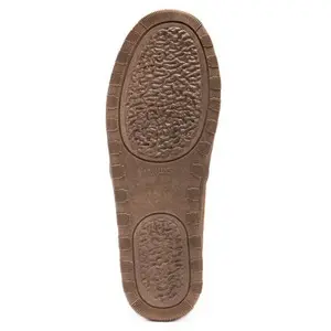 MUK LUKS Matt Suede Printed Berber Suede Clogs - Tan