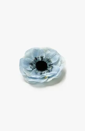 HELENA SIMON Pale Anemone Floral Brooch - Blue