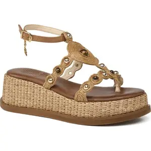 GRACE FOOTWEAR Vivara Raffia Platform Sandal