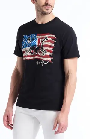 Robert Graham Skull Flag Graphic T-shirt