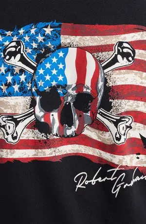 Robert Graham Skull Flag Graphic T-shirt