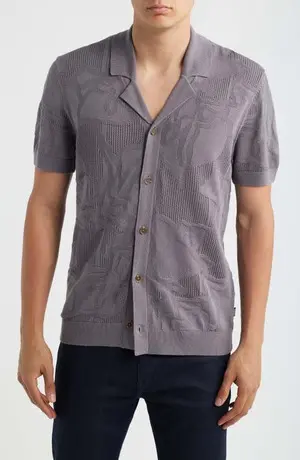 BOSS C-noy Texture Camp Shirt