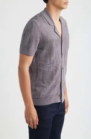 BOSS C-noy Texture Camp Shirt
